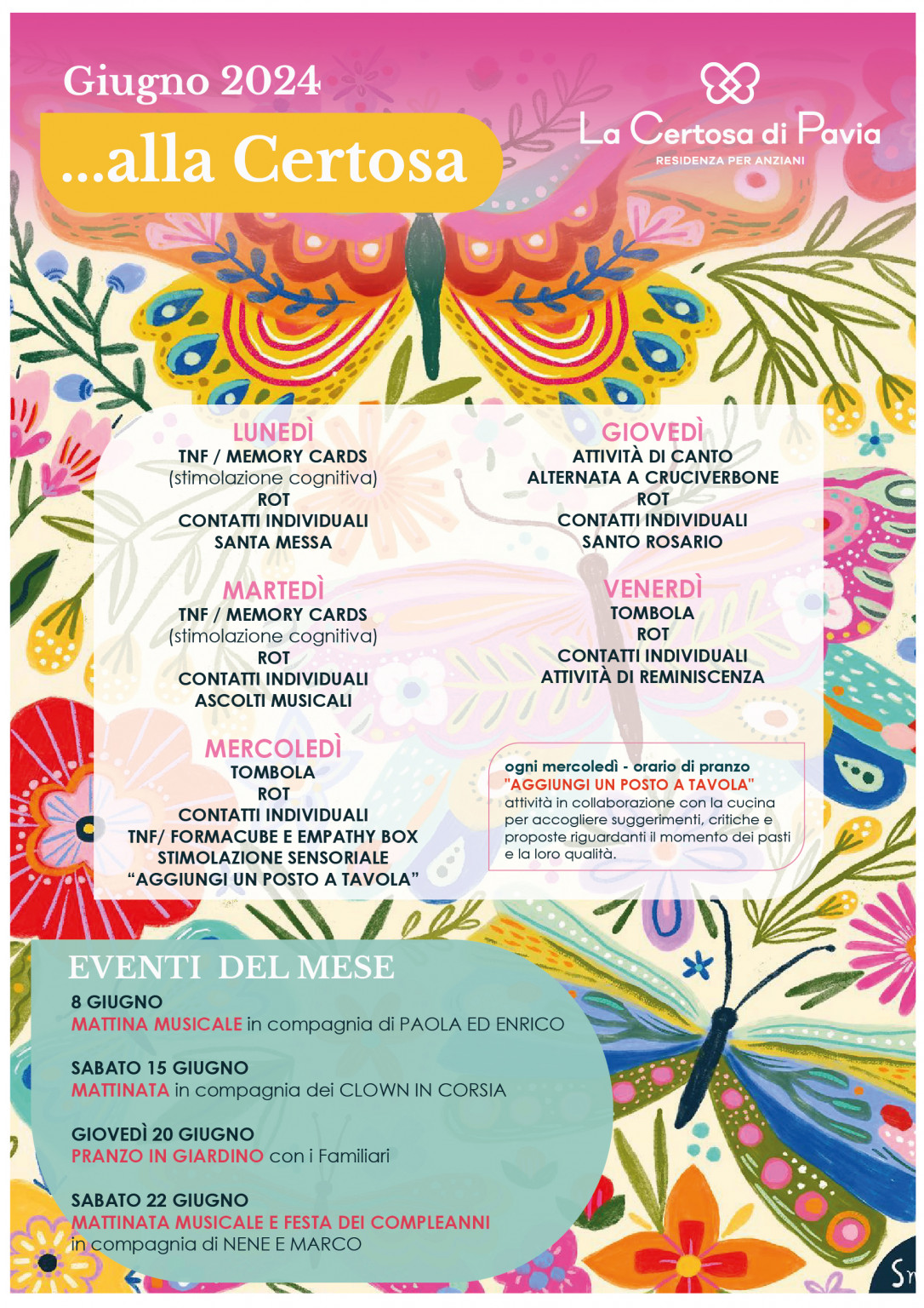 La Certosa di PaviaGiugno alla Certosa 2024 | Korian residenze per anziani